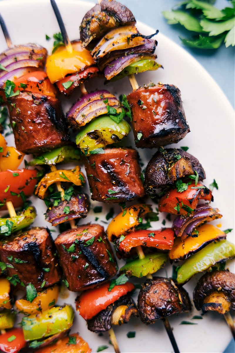Sausage and Veggie Kebabs • One Bite Nutrition
